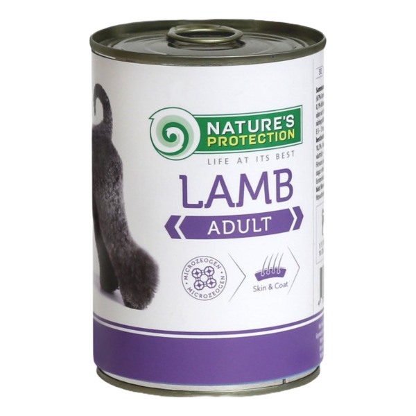 Natures Protection Dog Adult Lamb Canned Dog Food 400g | Perro Caffé